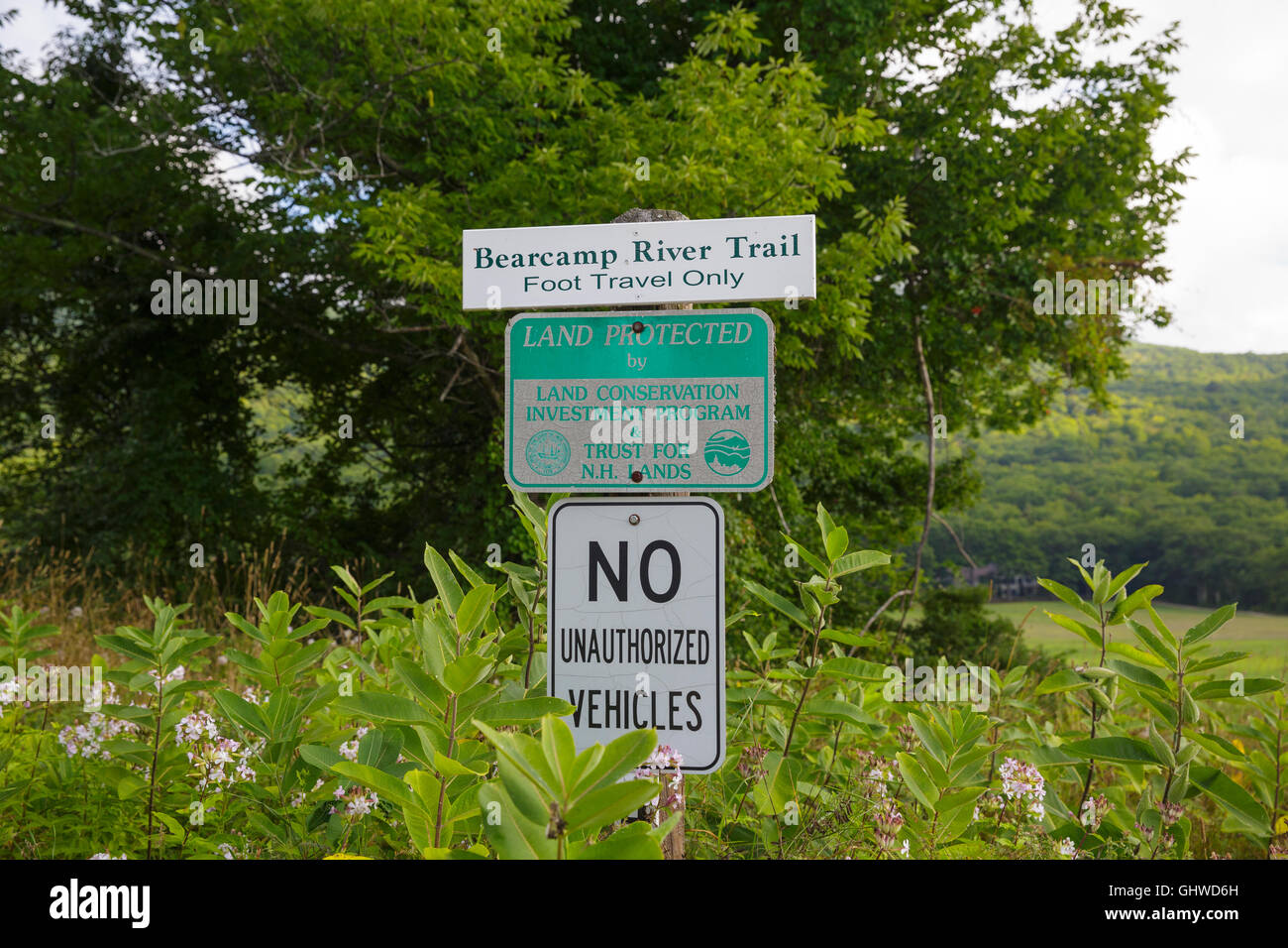 Bearcamp River Trail along Diamond Ledge Road in Sandwich, New ...