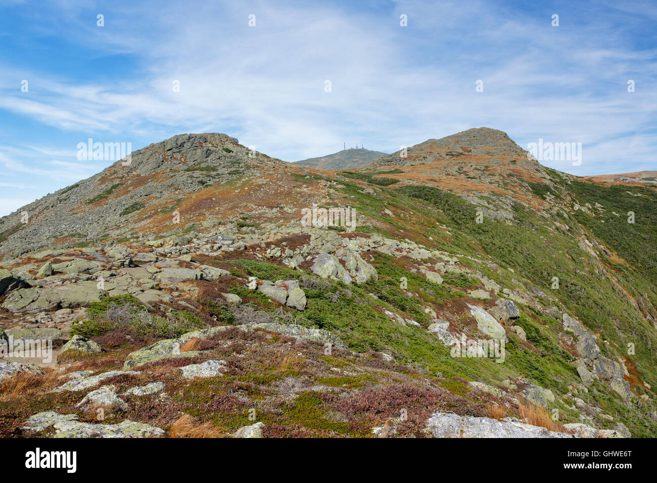 Mount Monroe with Mount Washington in the background from the ...
