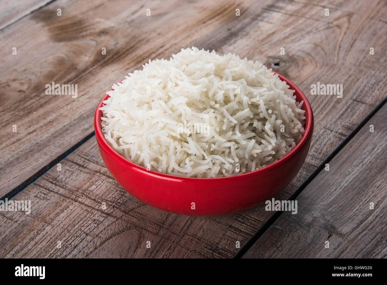 basmati rice in a brass bowl, cooked basmati rice, cooked plain rice ...