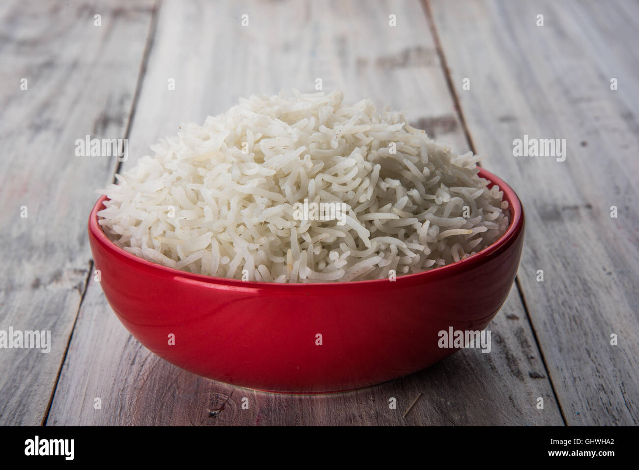 basmati rice in a brass bowl, cooked basmati rice, cooked plain rice ...