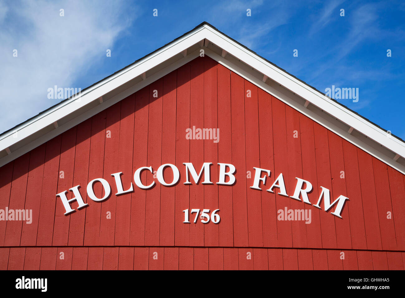 Farm sign, Holcomb Farm, Granby, Connecticut Stock Photo - Alamy