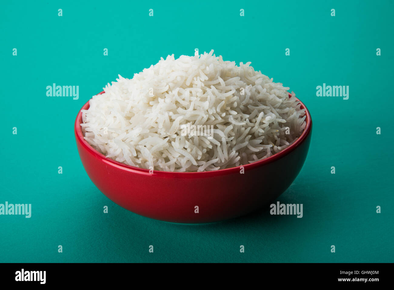basmati rice in a brass bowl, cooked basmati rice, cooked plain rice ...