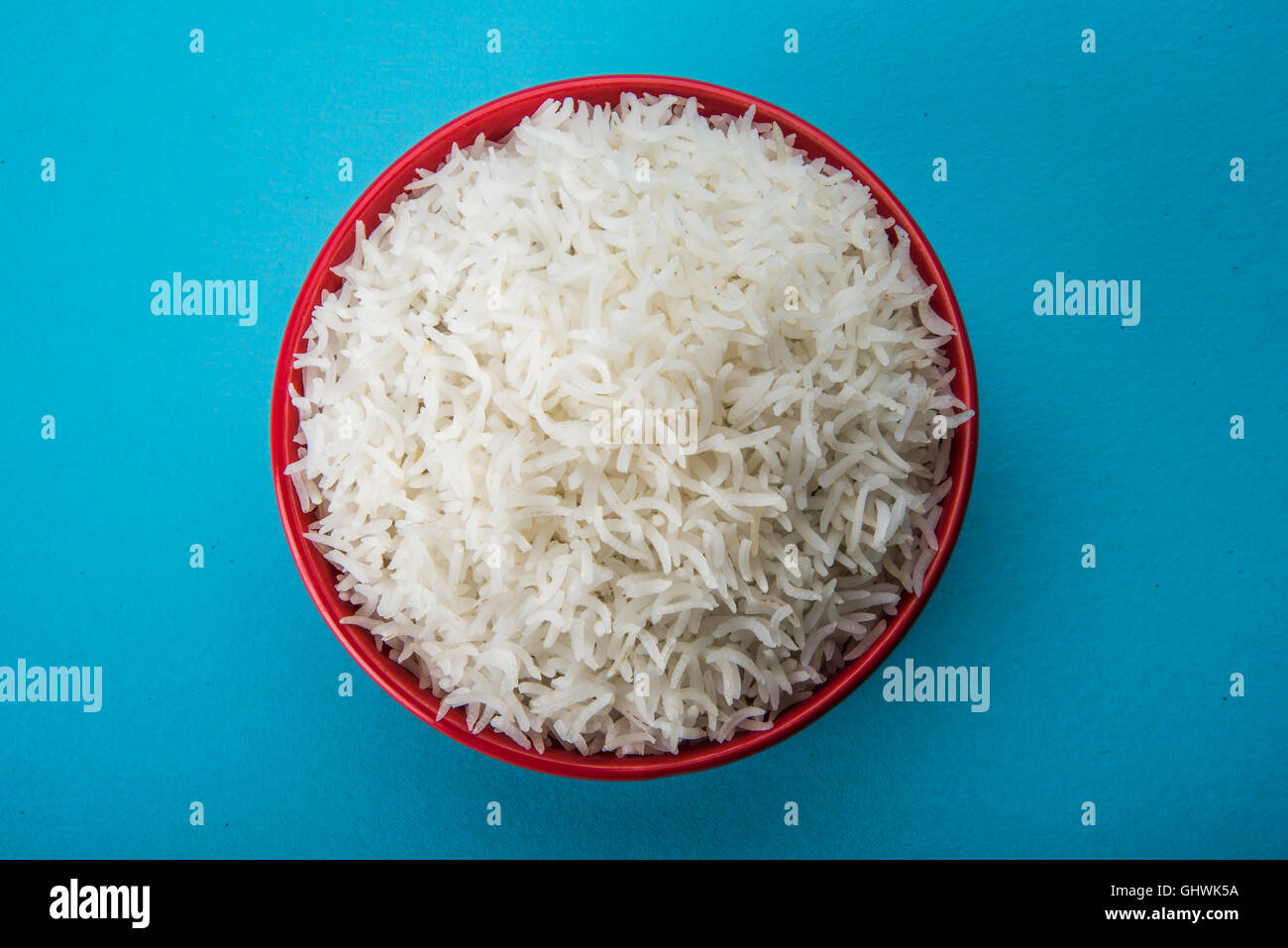 basmati rice in a brass bowl, cooked basmati rice, cooked plain rice ...