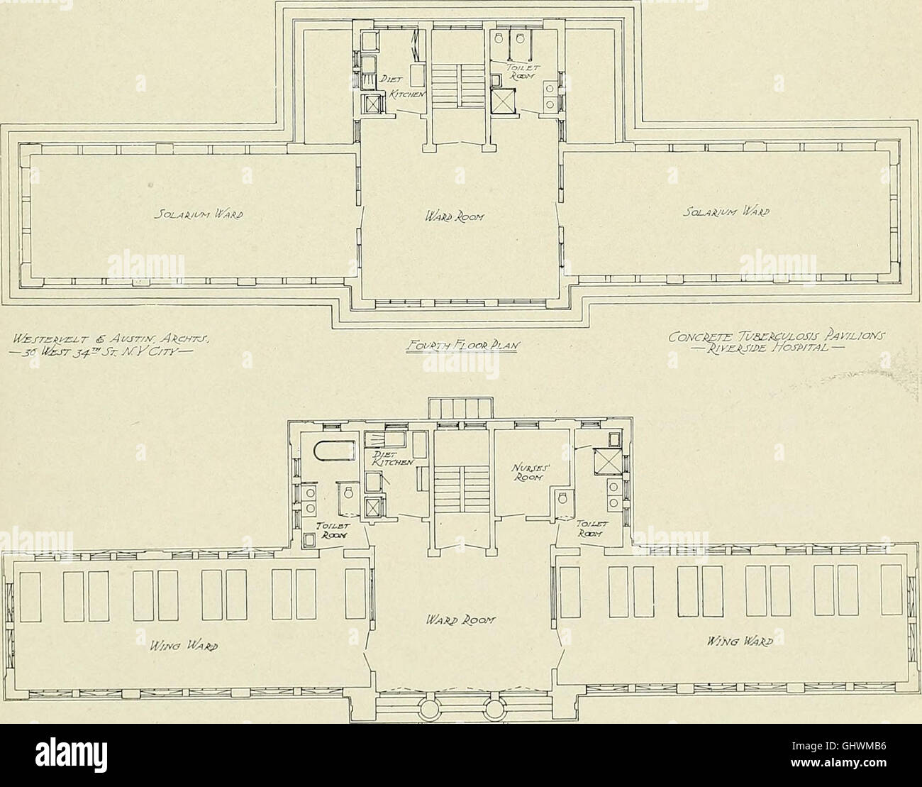 Tuberculosis hospital and sanatorium construction; (1911 Stock Photo ...