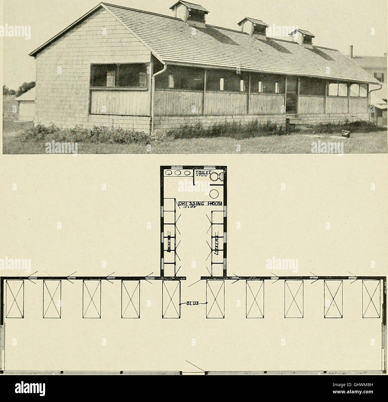 Tuberculosis hospital and sanatorium construction; (1911 Stock Photo ...