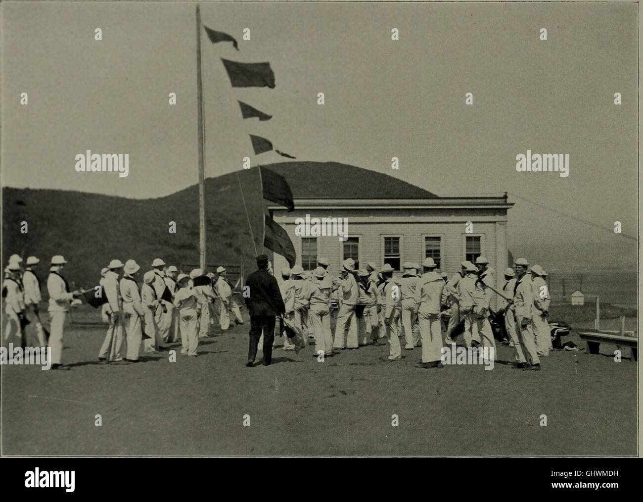 U.S. Naval Training Station, established 1899, Yerba Buena Island, San ...