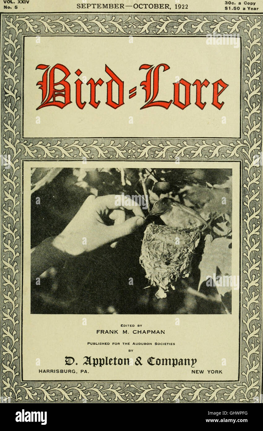 'Bird-lore' (1922) is a publication dedicated to the study of birds ...