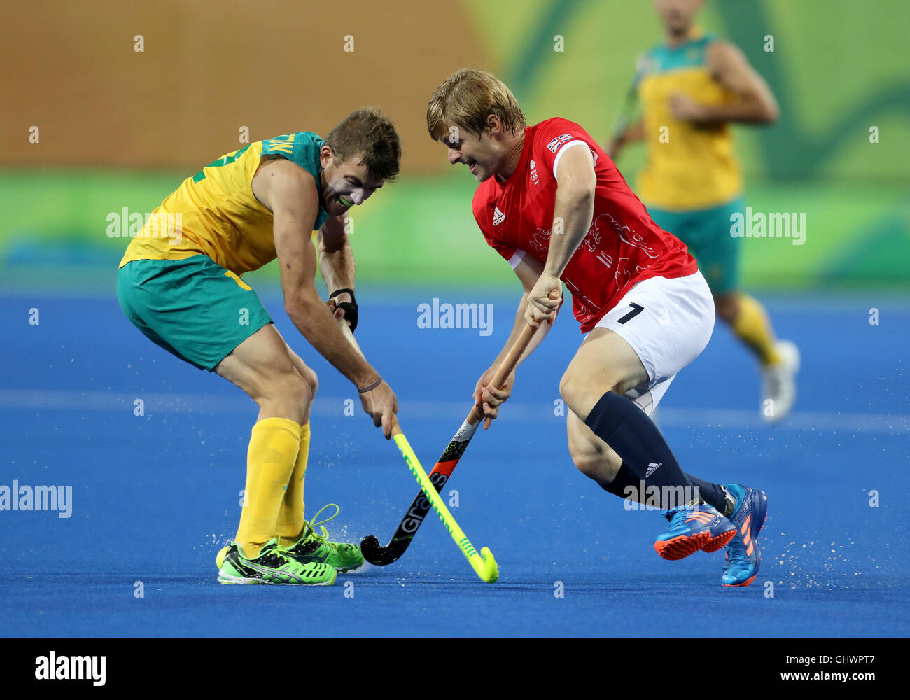 Great Britain's Ashley Jackson (right) and Australia's Jacob Whetton at ...