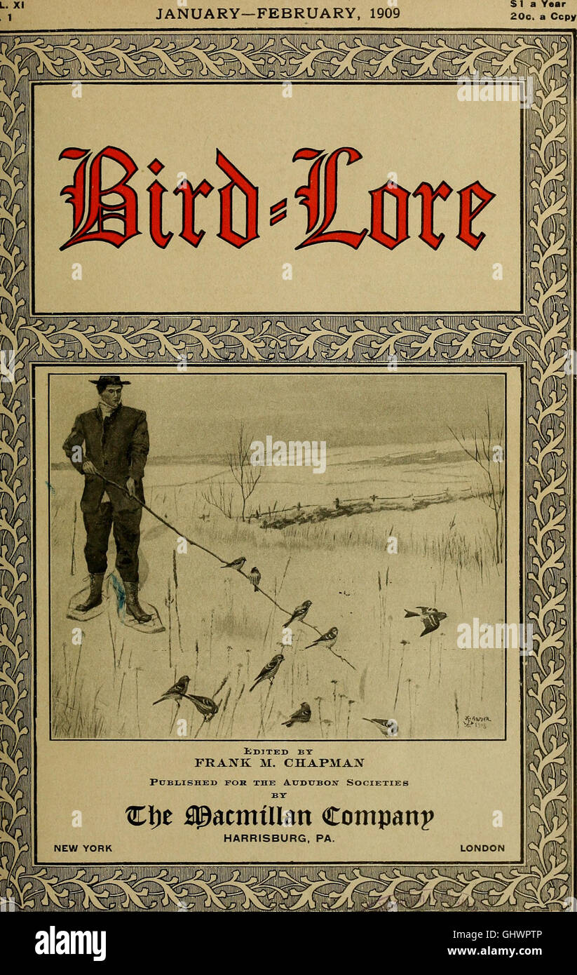 'Bird Lore' (1909) focuses on the study of birds, their behavior, and ...