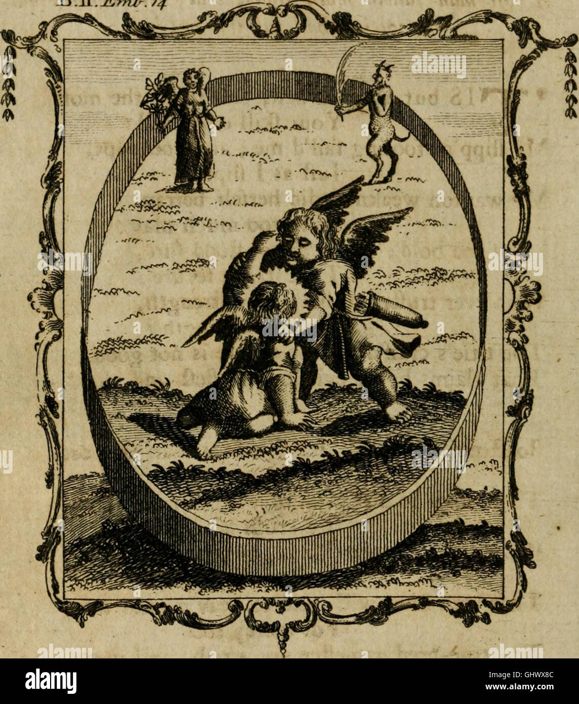 This 1777 work features symbolic representations of divine and moral ...