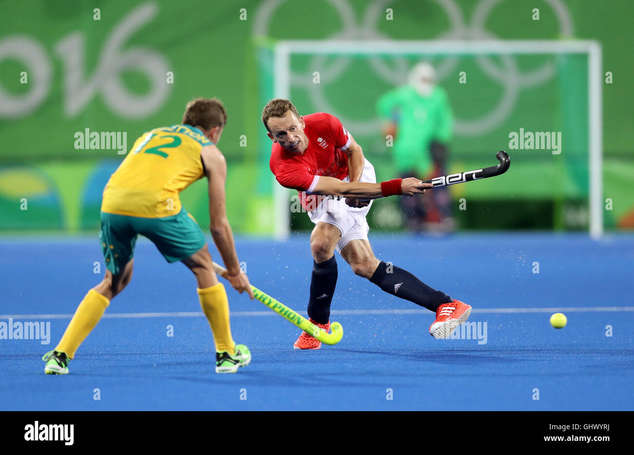 Great Britain's Dan Fox (right) and Australia's Jacob Whetton during ...