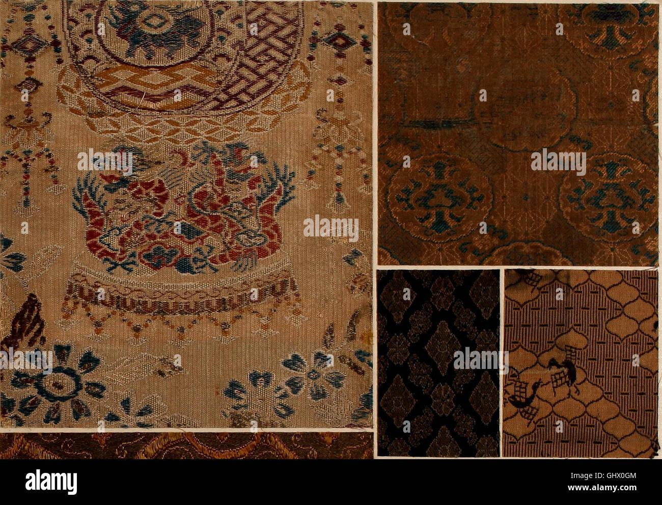 *Oriental Textile Samples* (1700) showcases historical fabric samples ...