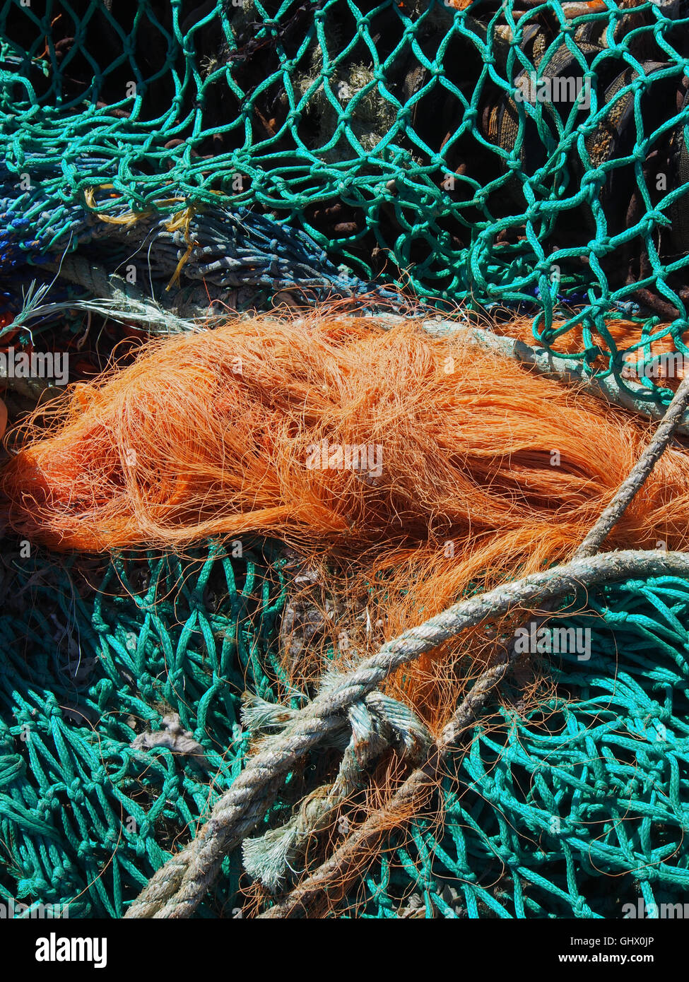 Fishing nets and tackle Stock Photo - Alamy