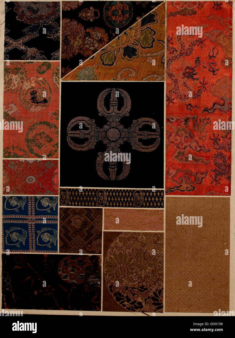 This collection features textile samples from the 1700s, showcasing ...