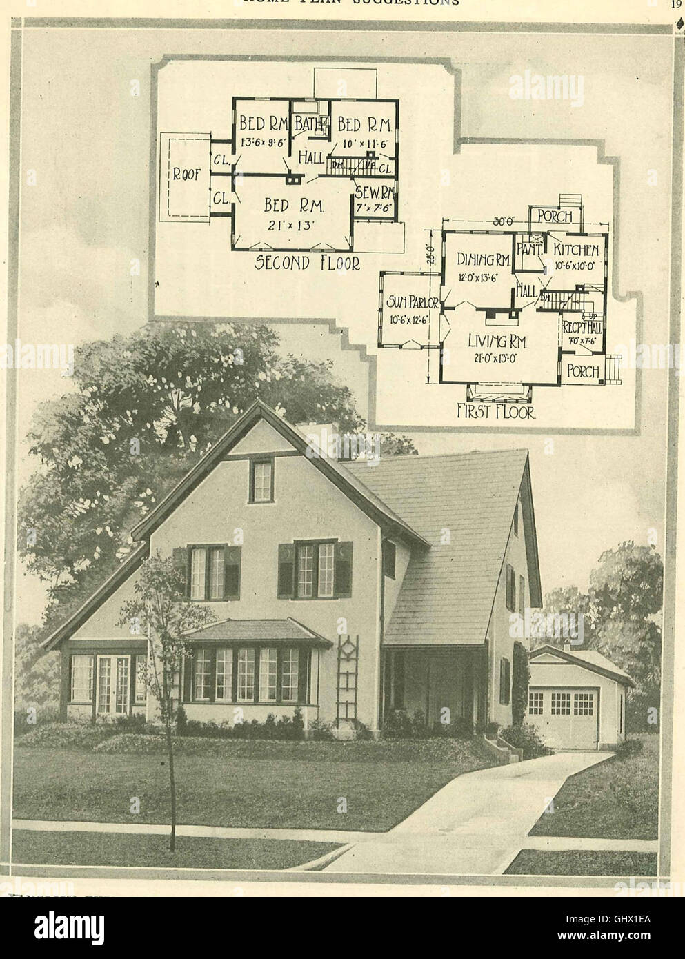 Home Plan Suggestions, published in 1921, offers architectural designs ...