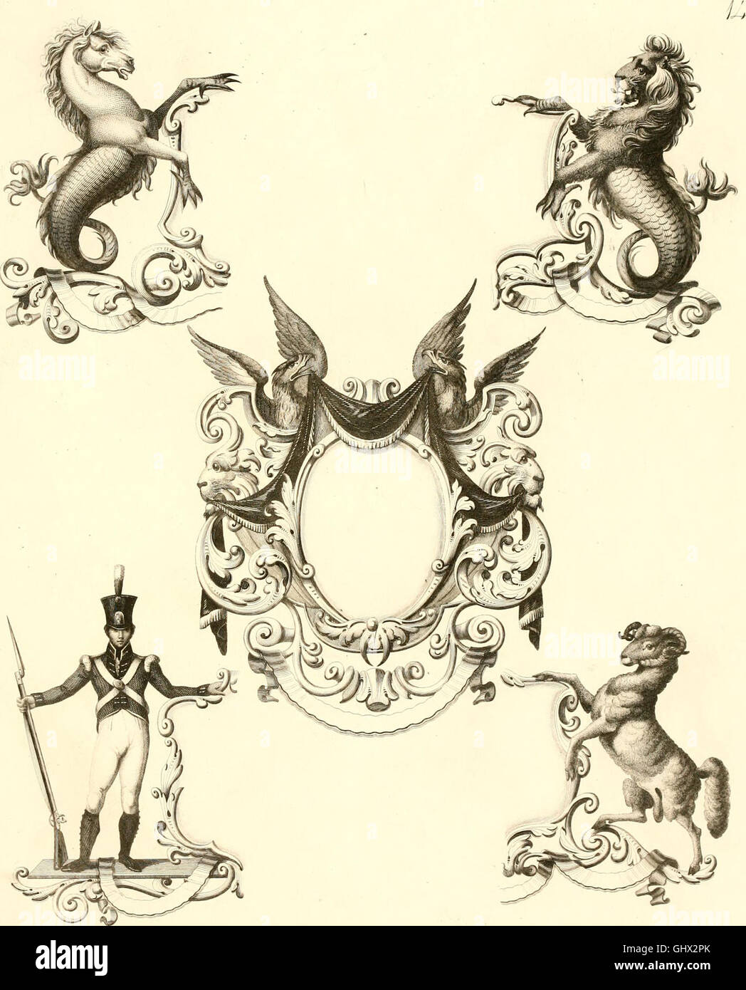 'Knight's Heraldic Illustrations' (1843) provides detailed depictions ...