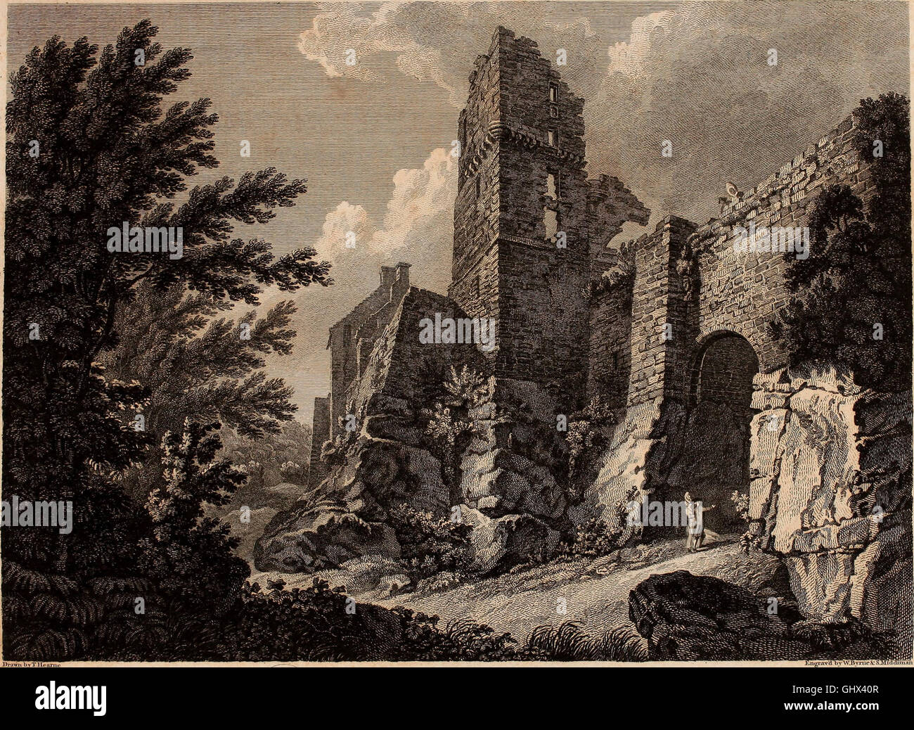 This 1807 work features illustrations of British monasteries, castles ...