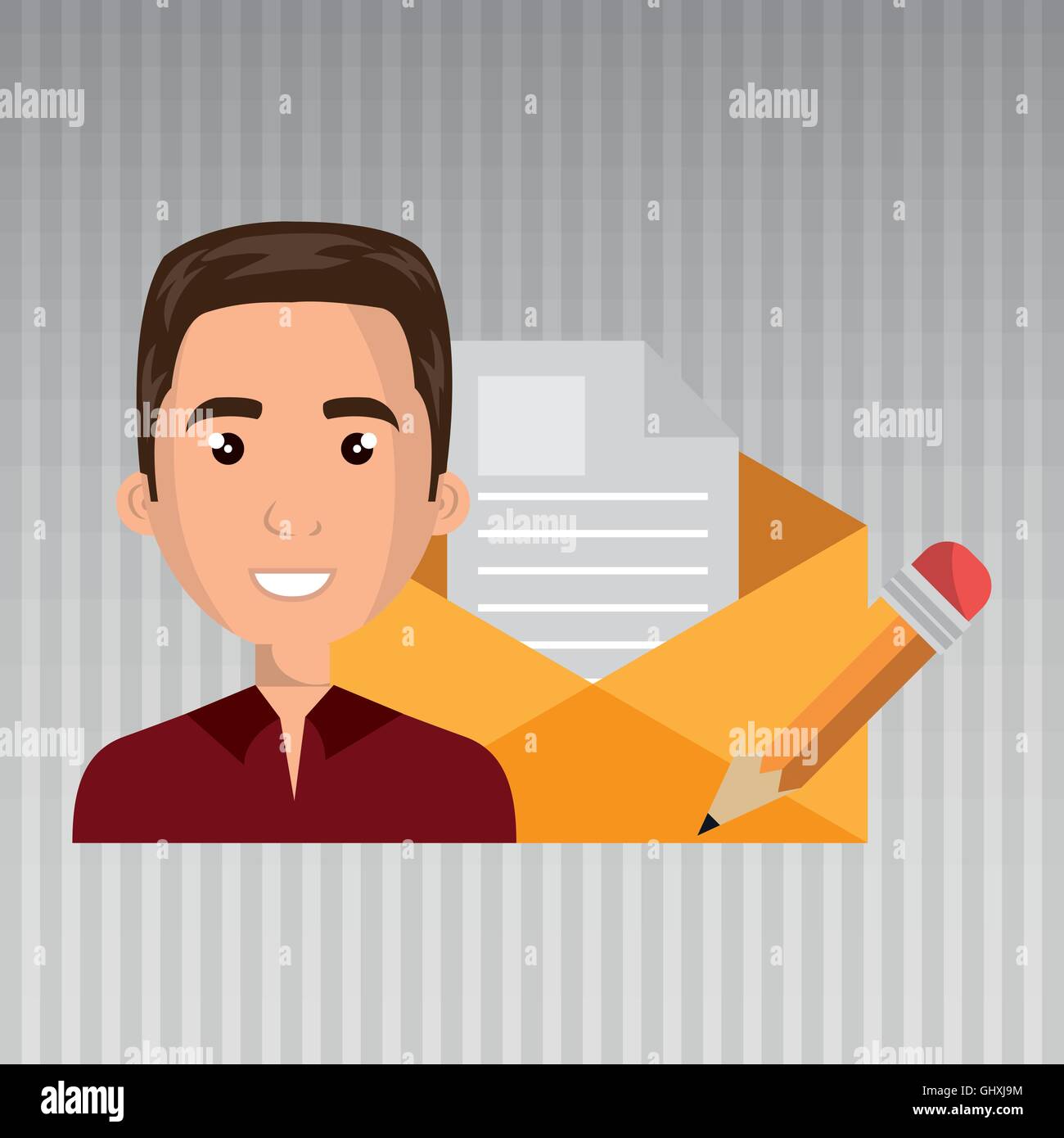man message document icon Stock Vector Image & Art - Alamy