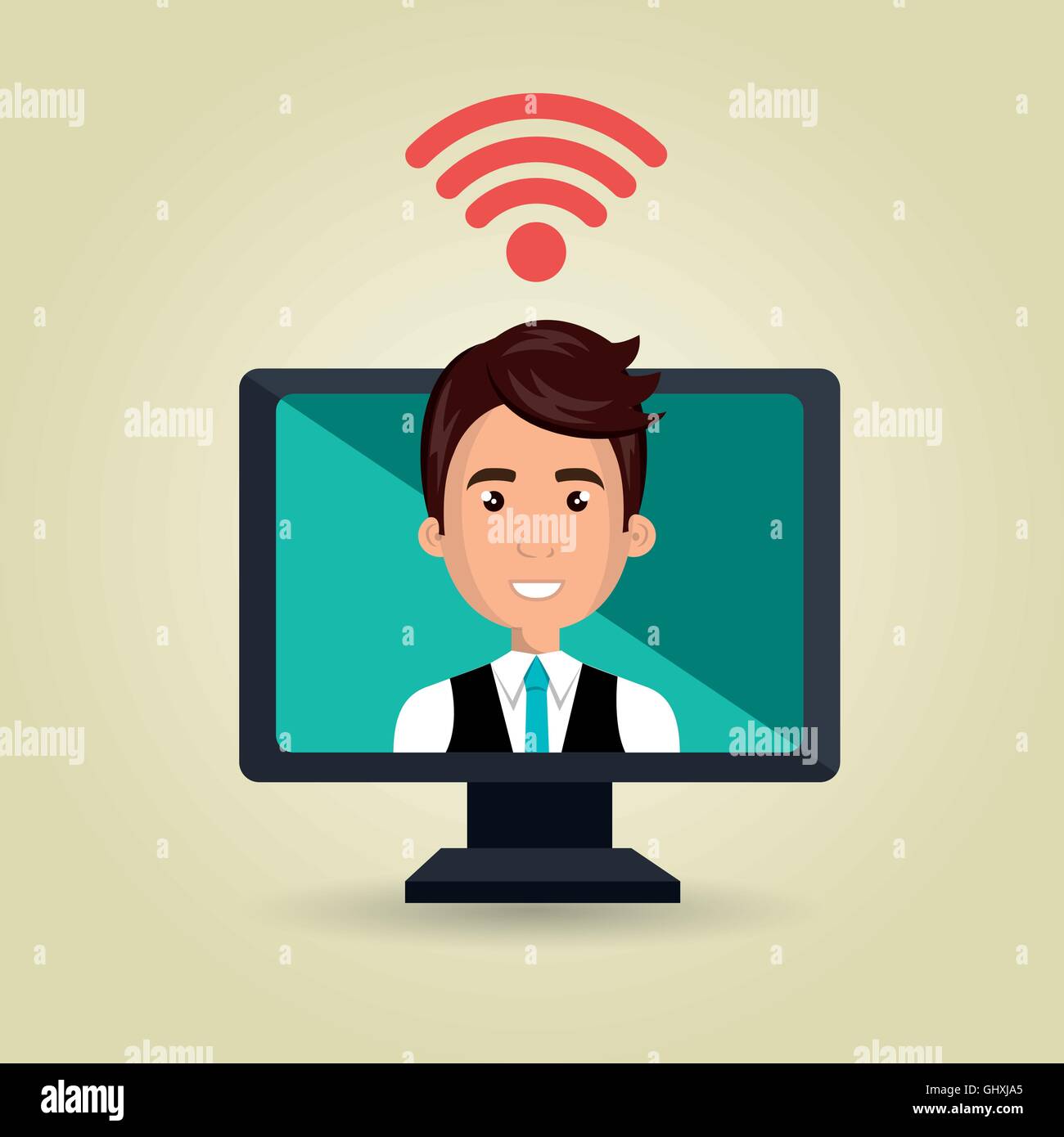 Young man reading open Stock Vector Images - Alamy