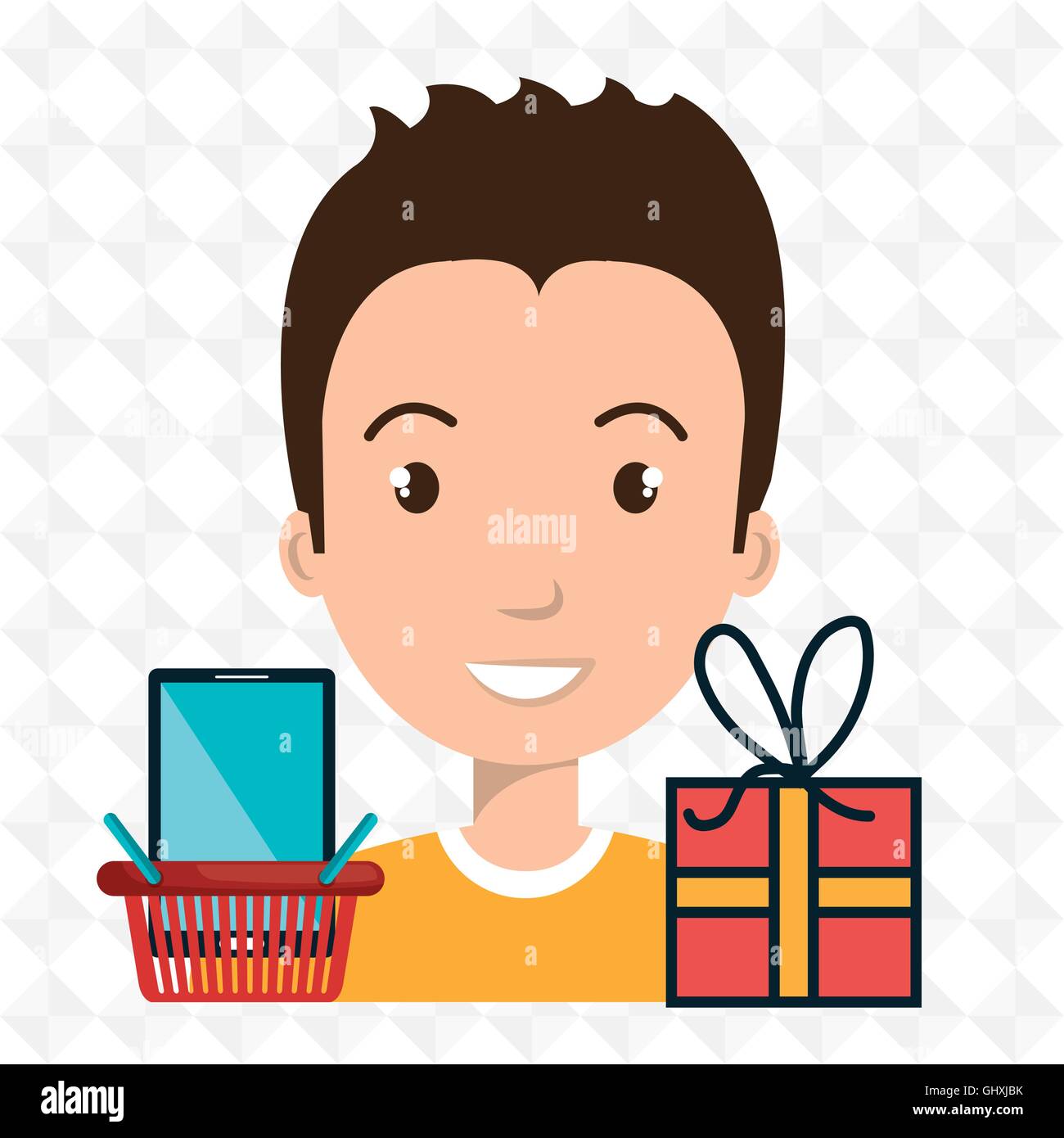 man store digital smartphone Stock Vector Image & Art - Alamy