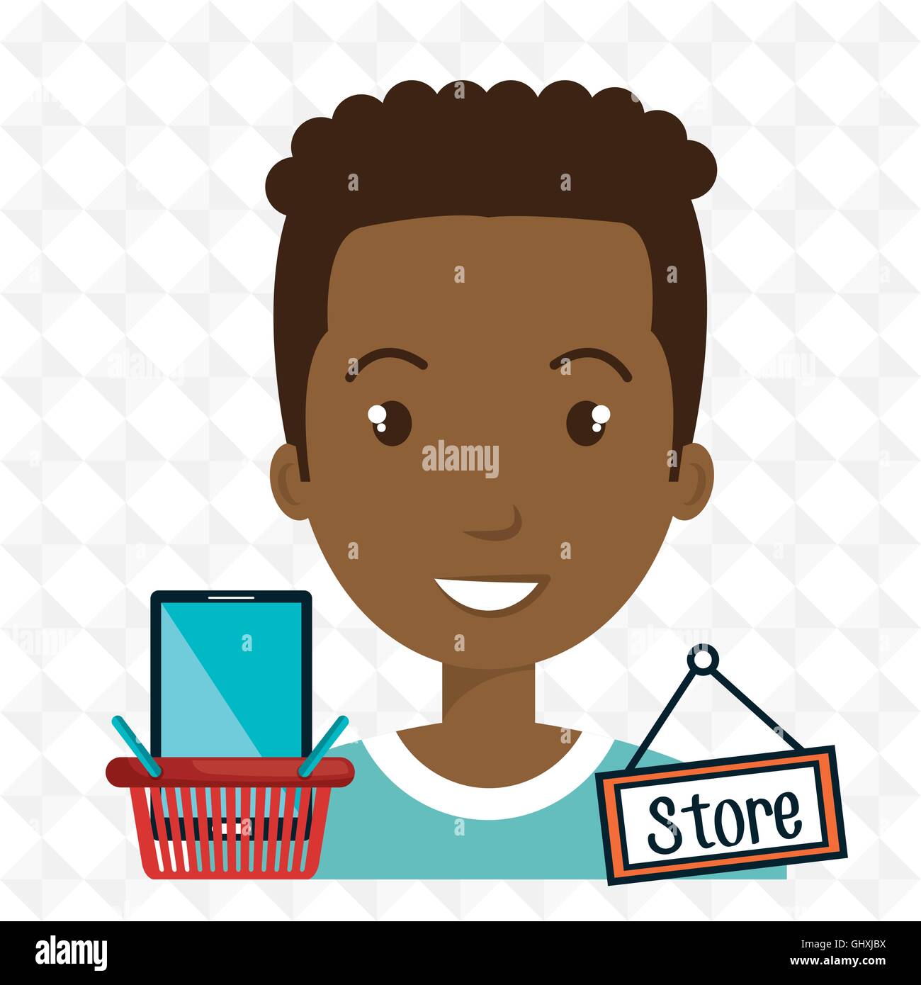 man store digital smartphone Stock Vector Image & Art - Alamy