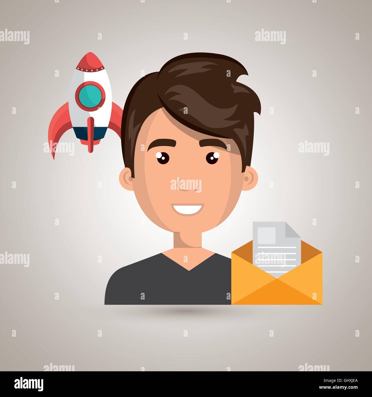 man message document icon Stock Vector Image & Art - Alamy