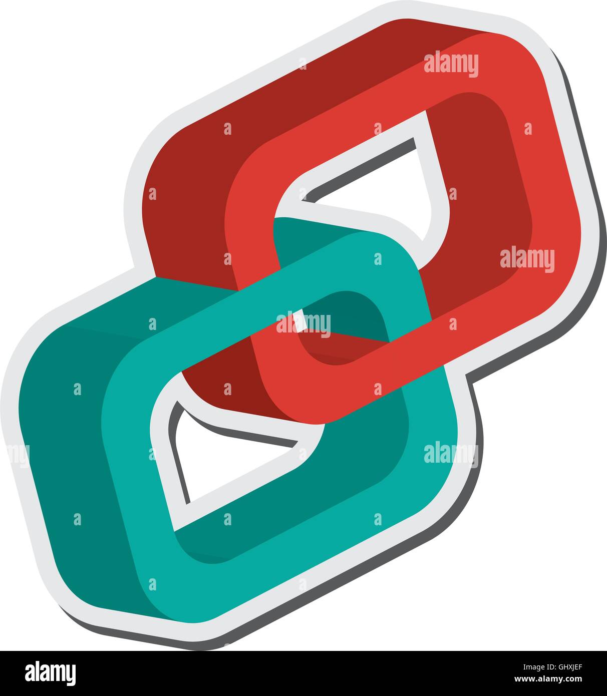 3d link chain icon Stock Vector Image & Art - Alamy