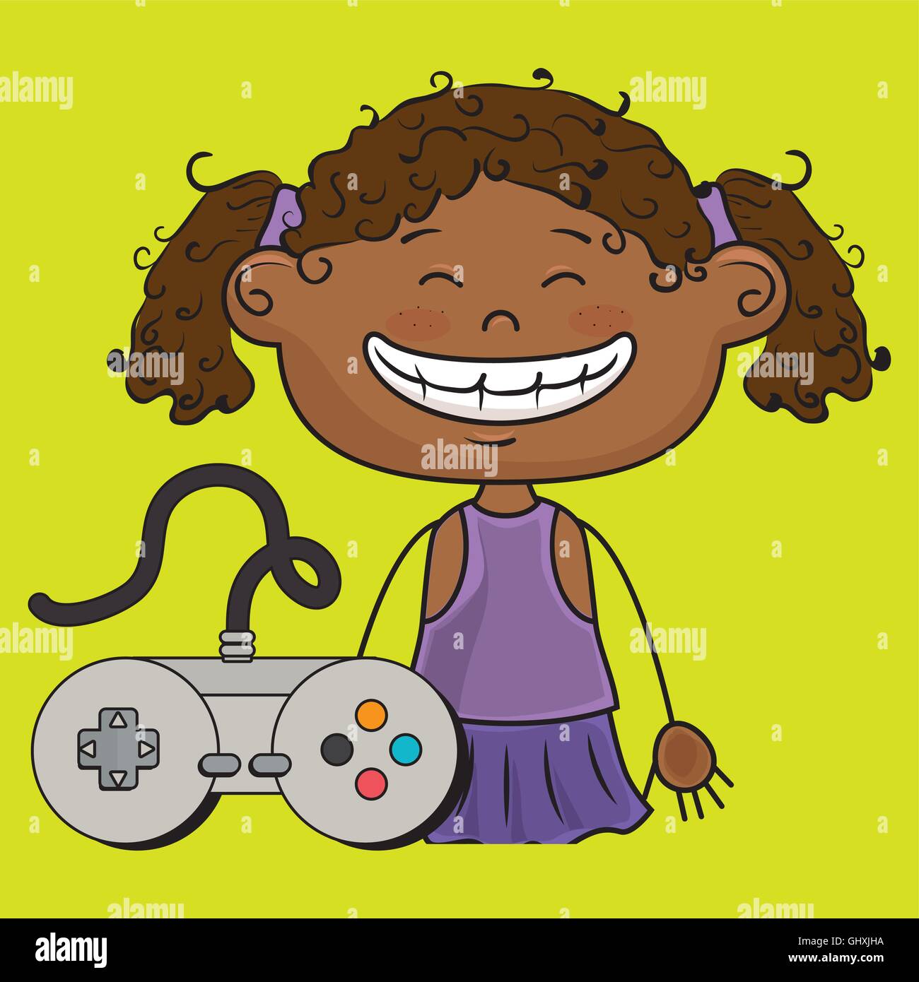girl game control icon Stock Vector Image & Art - Alamy