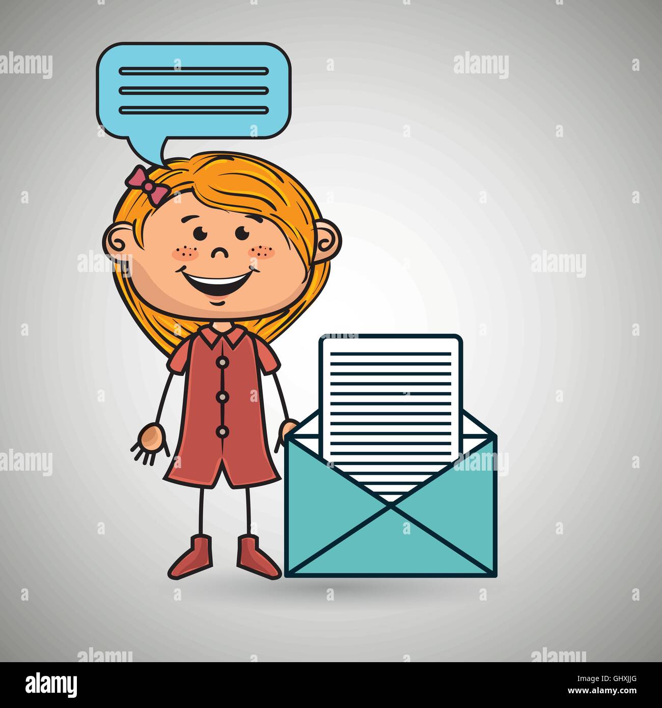 girl female message chat Stock Vector Image & Art - Alamy