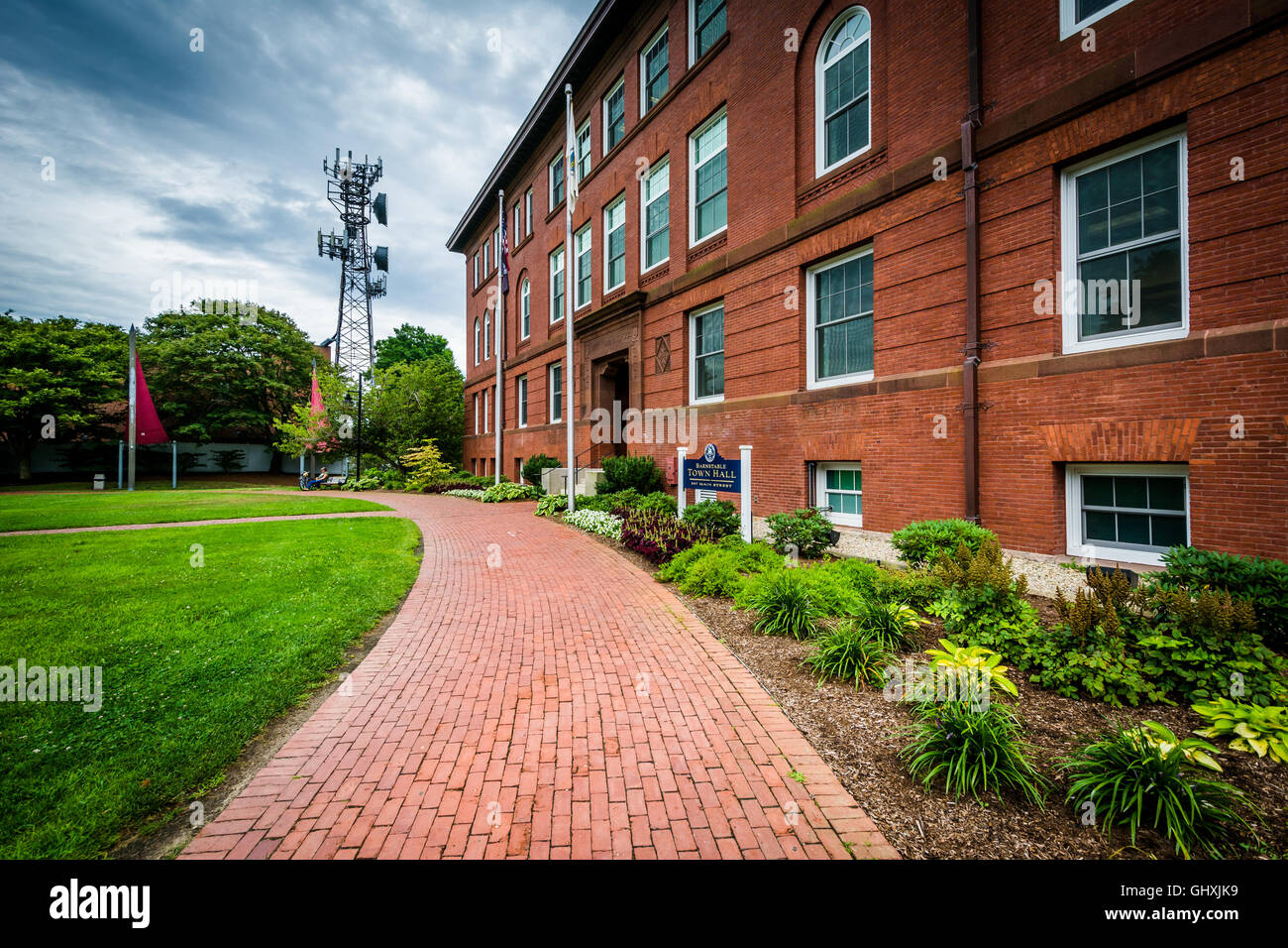 Barnstable Town Hall, in Hyannis, Cape Cod, Massachusetts Stock Photo ...