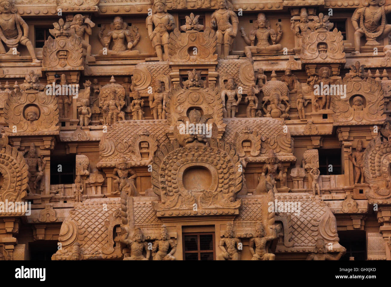 Great architecture of Hindu Temple element entrance gate, bas-relief ...