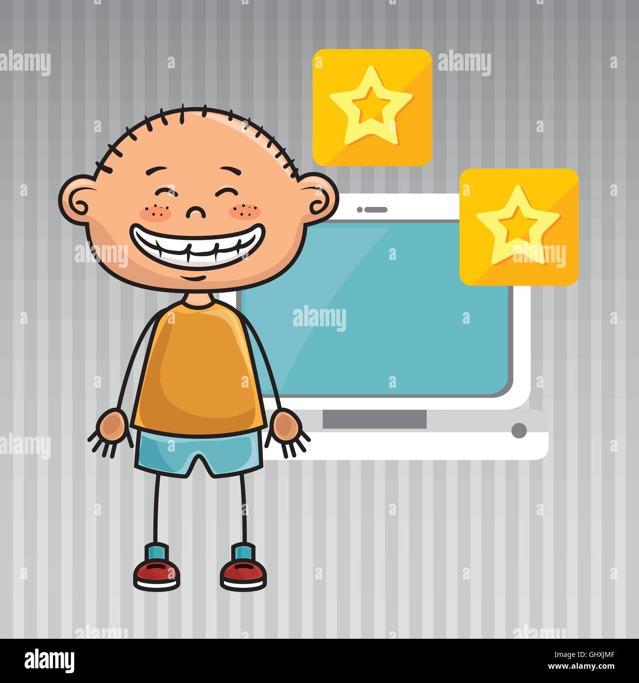 boy computer apps web Stock Vector Image & Art - Alamy