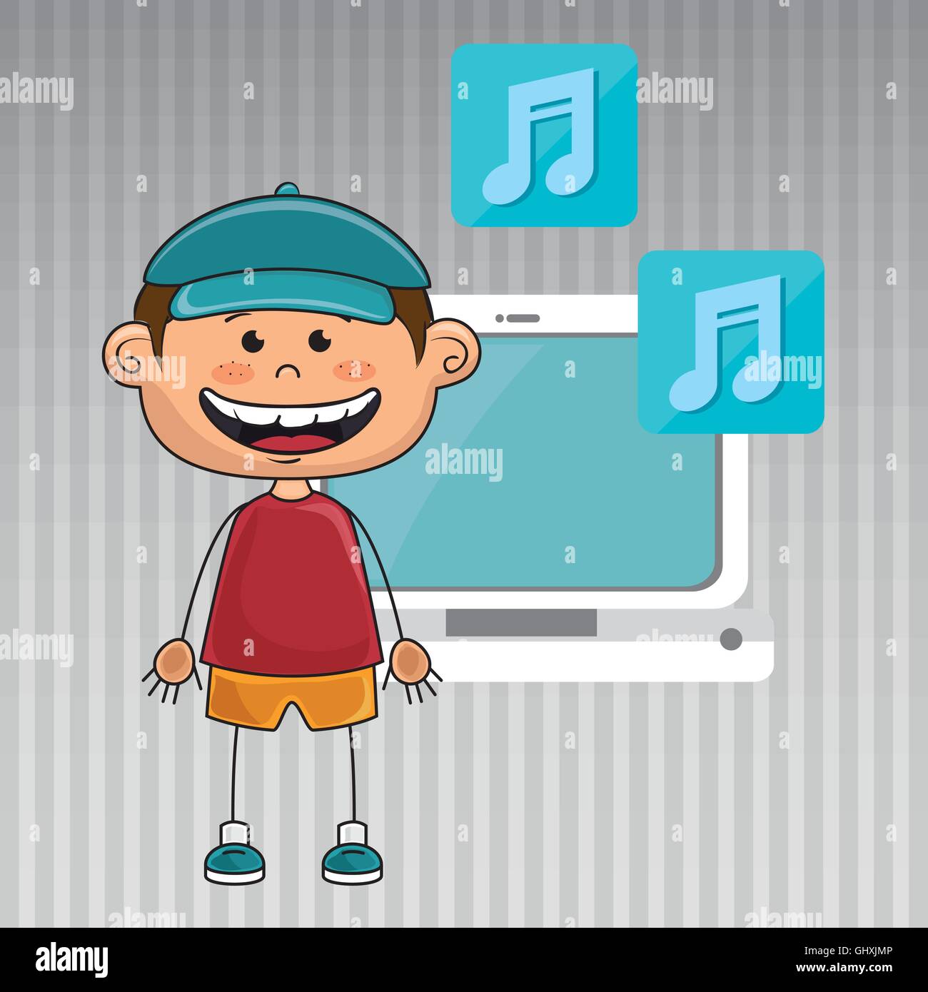 boy computer apps web Stock Vector Image & Art - Alamy