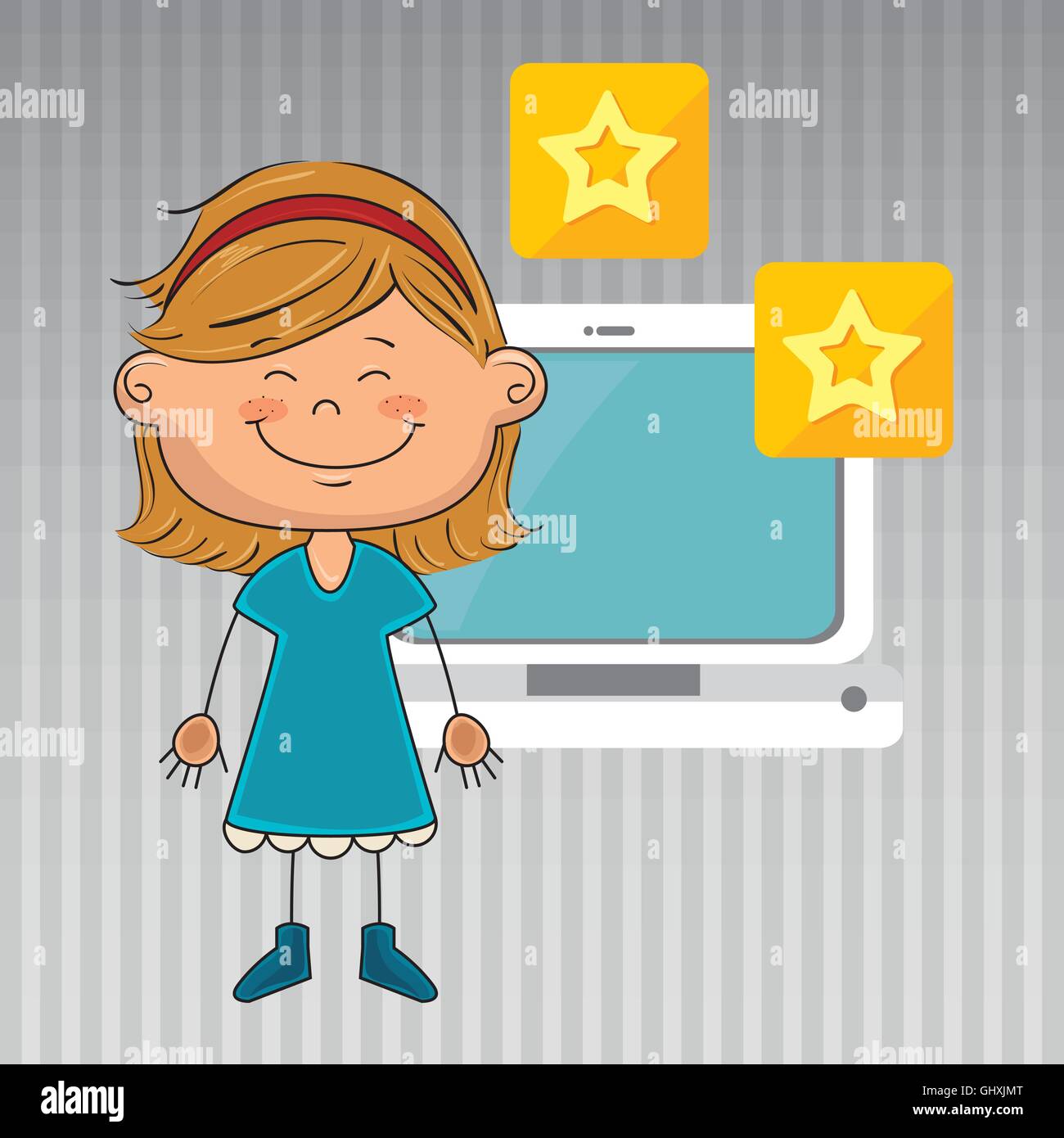 Computer eyes student Stock Vector Images - Alamy