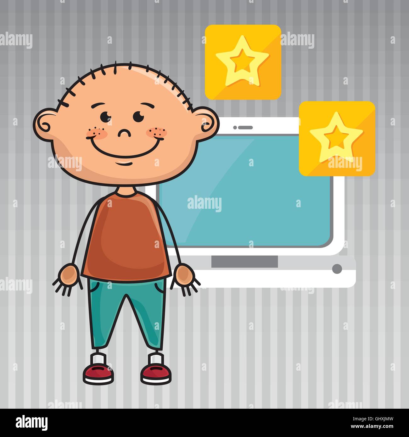 boy computer apps web Stock Vector Image & Art - Alamy