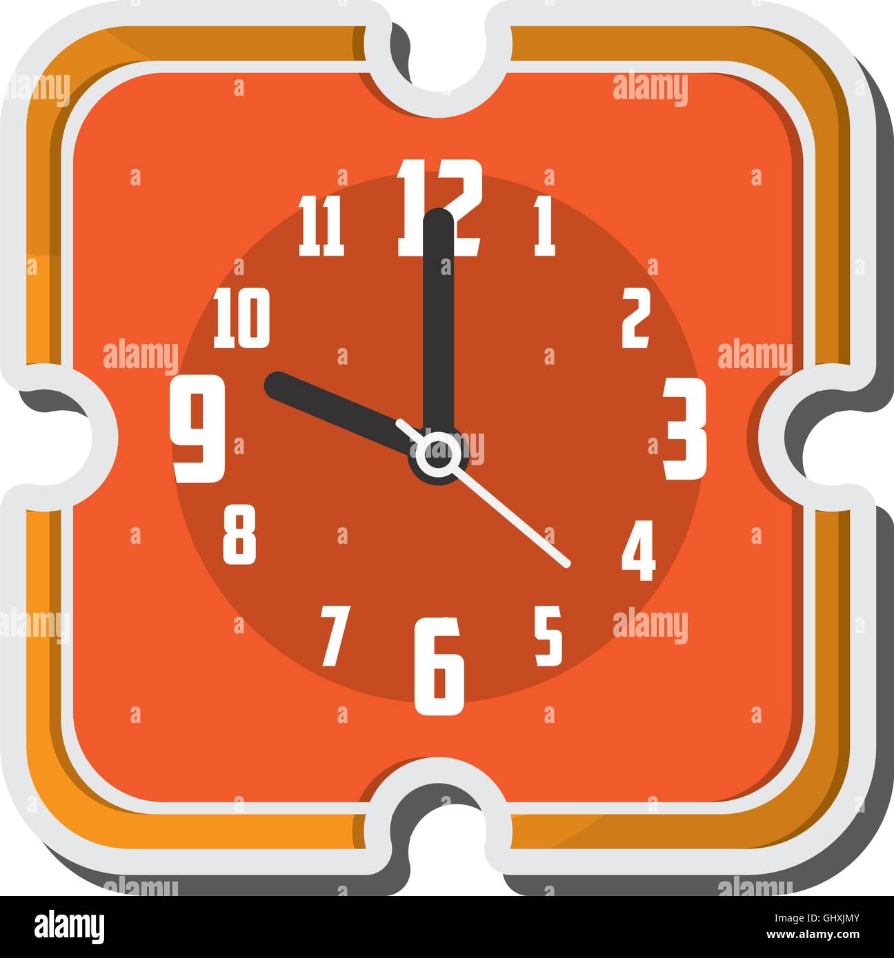retro wall clock icon Stock Vector Image & Art - Alamy