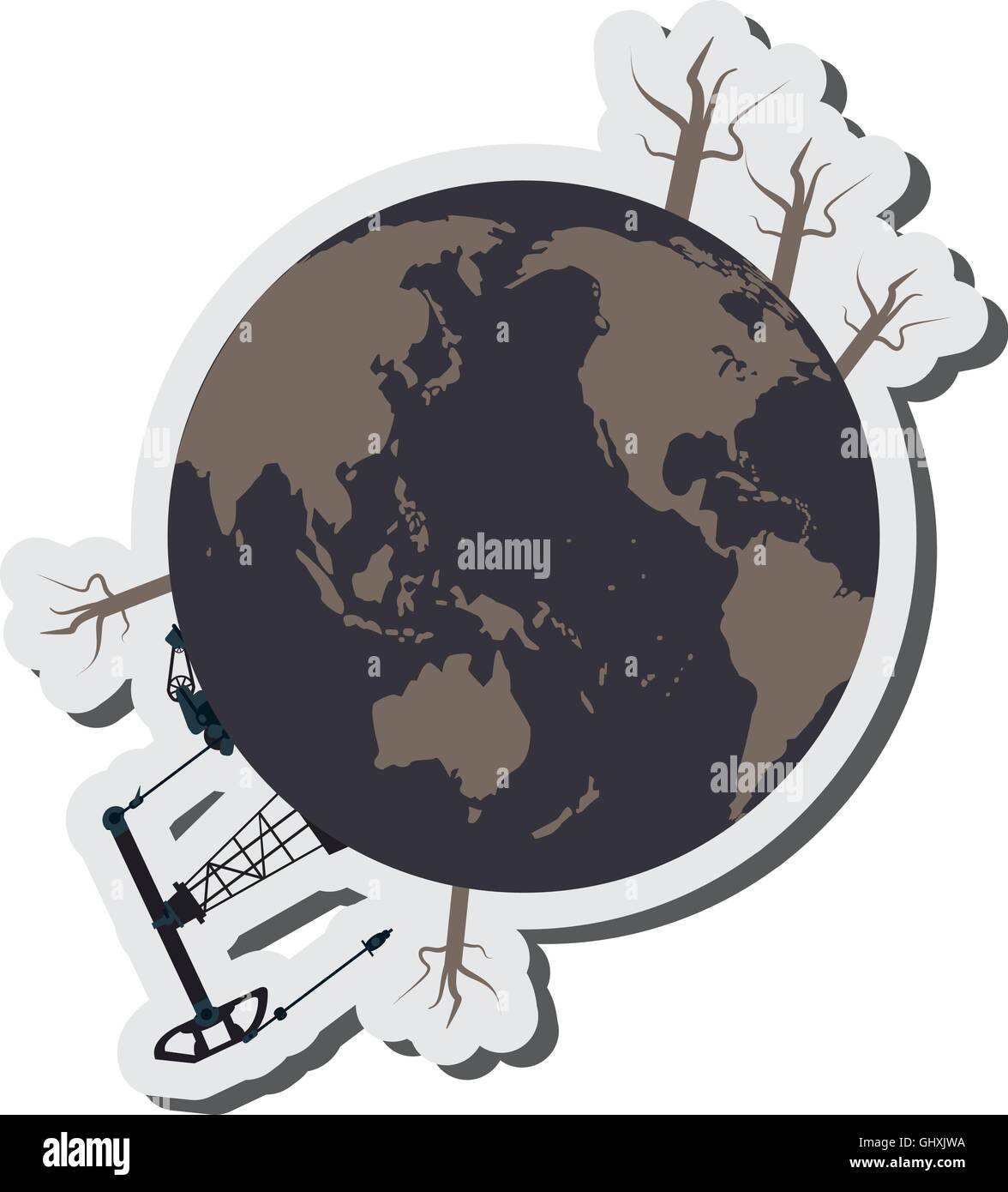 earth contamination icon Stock Vector Image & Art - Alamy