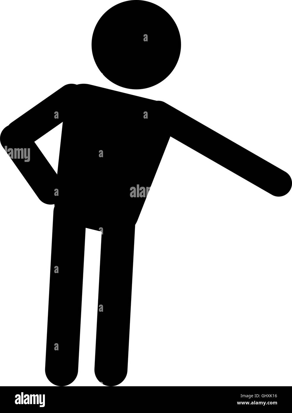 man pictogram leaning icon Stock Vector Image & Art - Alamy