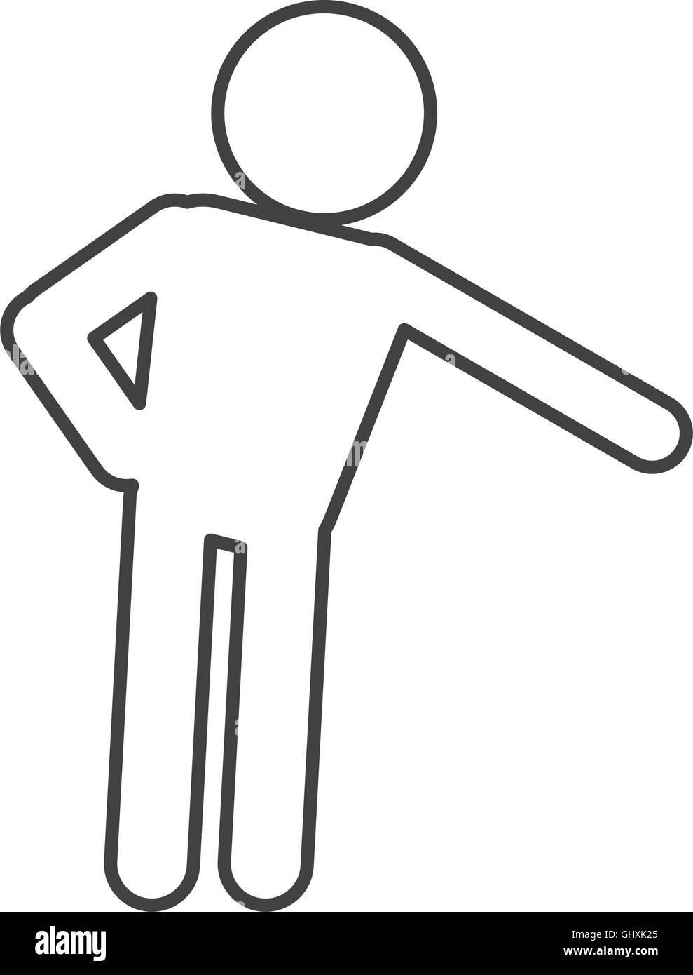 man pictogram leaning icon Stock Vector Image & Art - Alamy