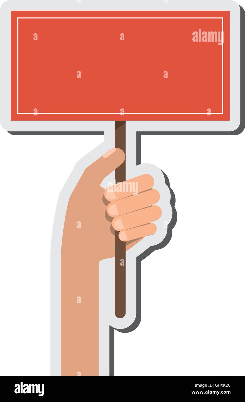 hand holding sign icon Stock Vector Image & Art - Alamy
