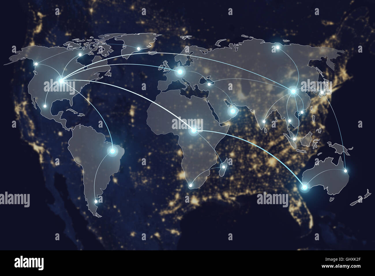 Network connection technology concept - Network connection partnership ...