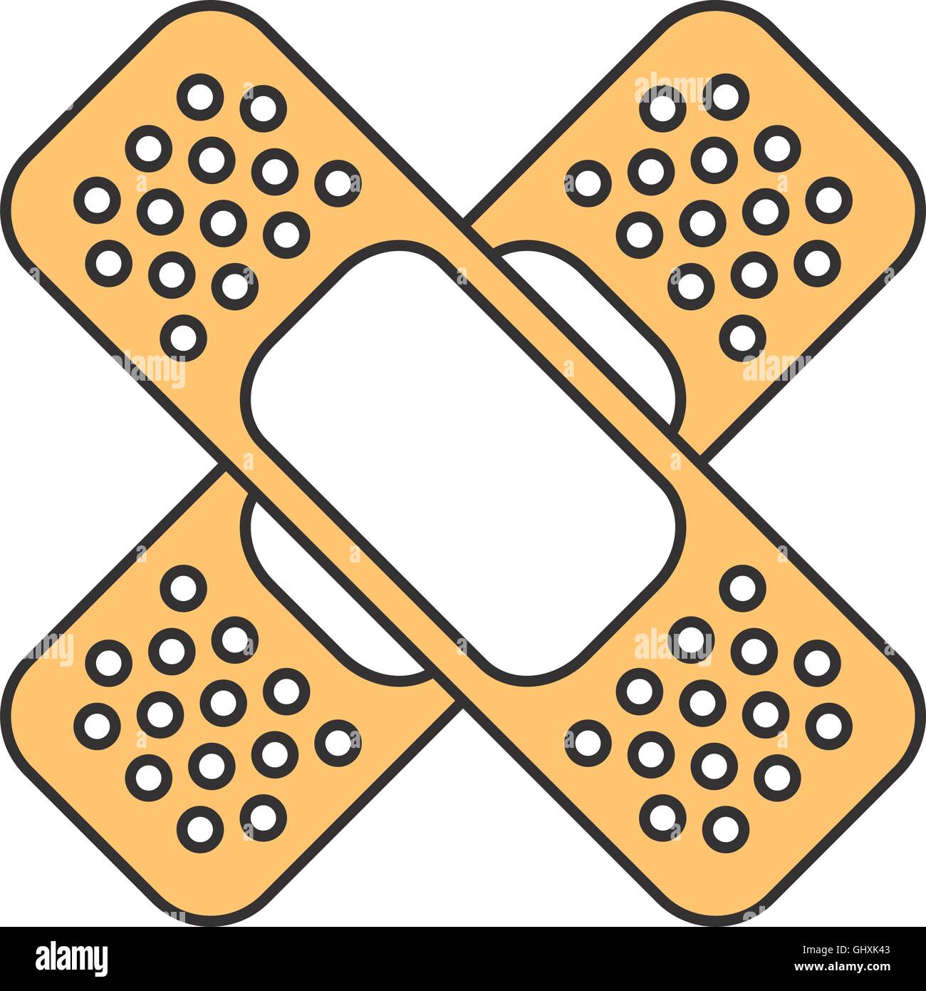Cross bandage in cartoon hi-res stock photography and images - Alamy