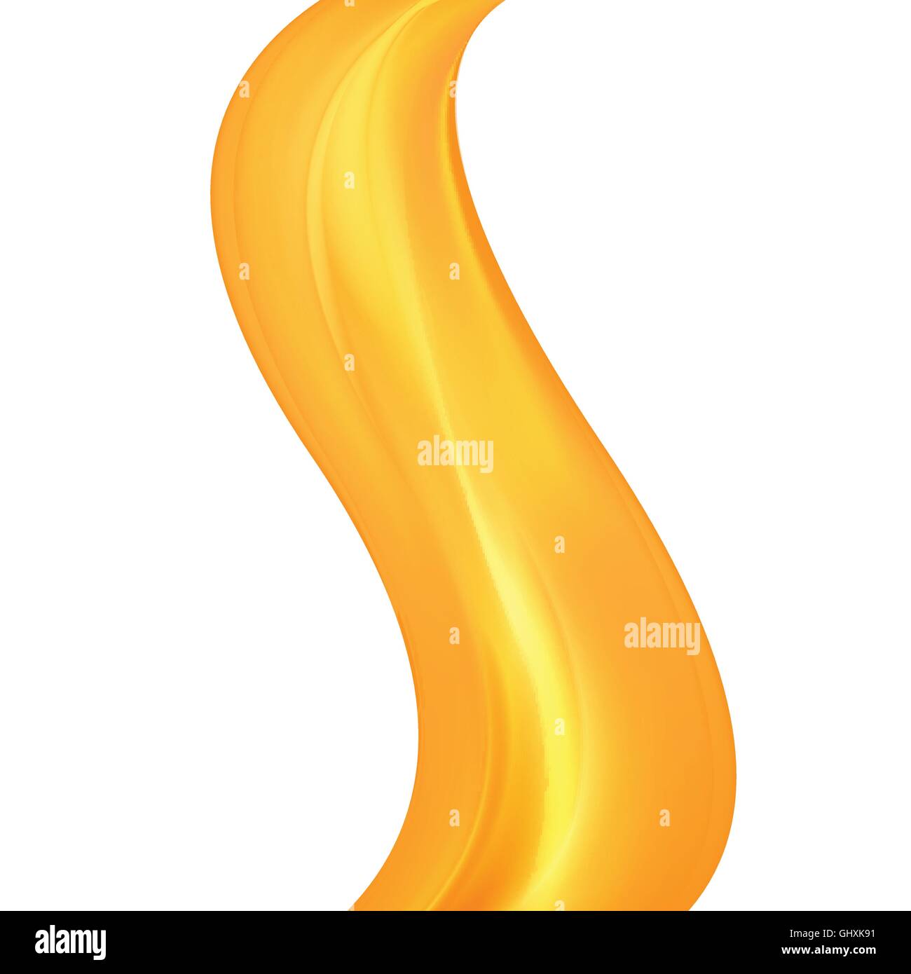 Abstract orange smooth curve lines wavy design. Vector color gradient ...