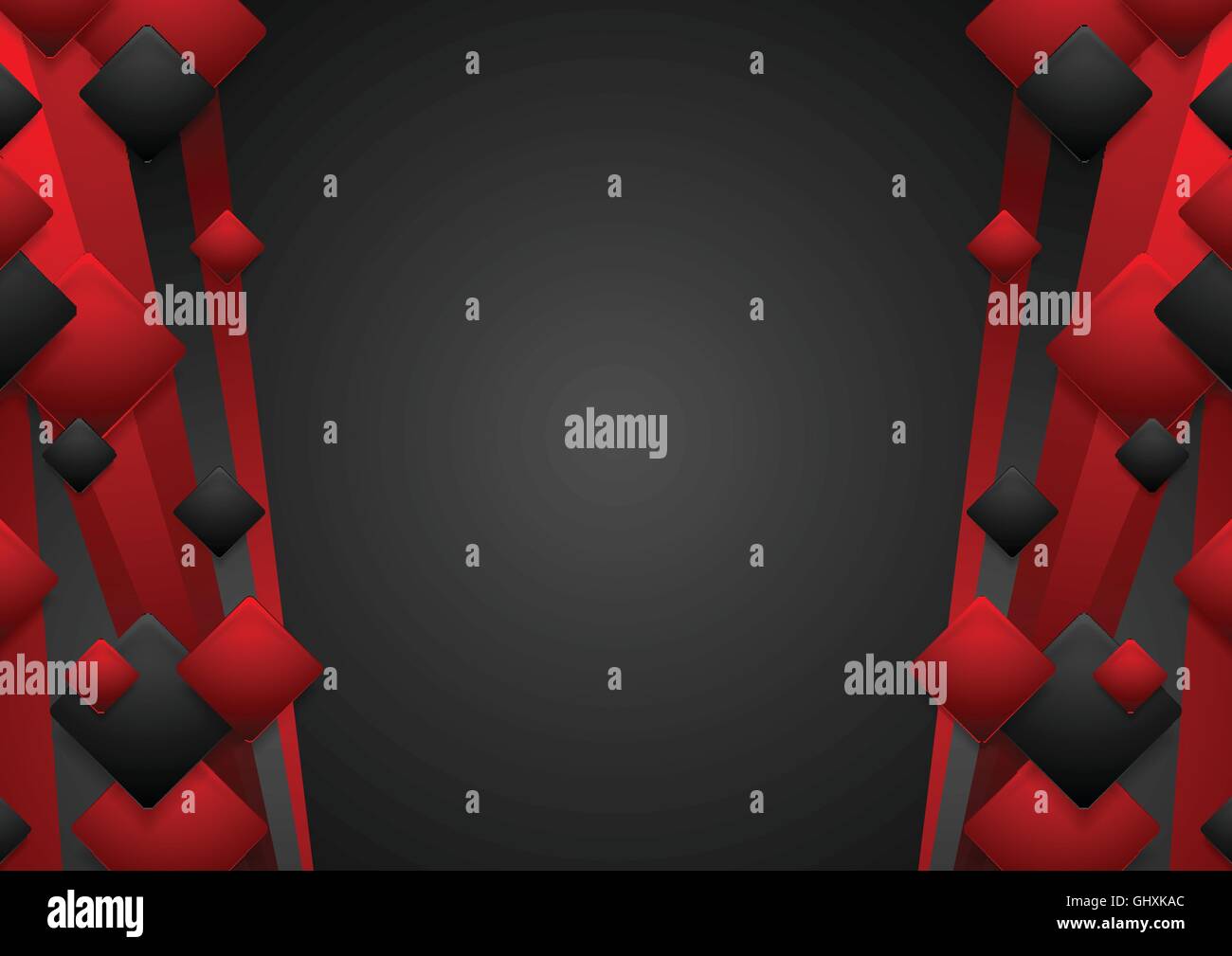 Abstract dark red tech corporate background with squares. Vector ...