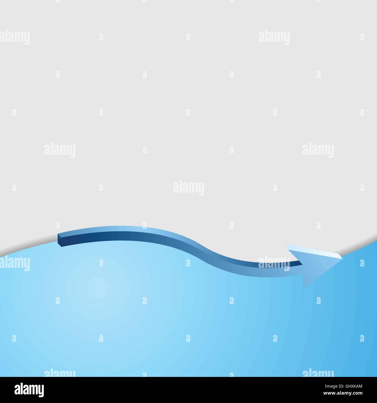 Blue technology background with wave and arrow. Vector hi-tech graphic ...