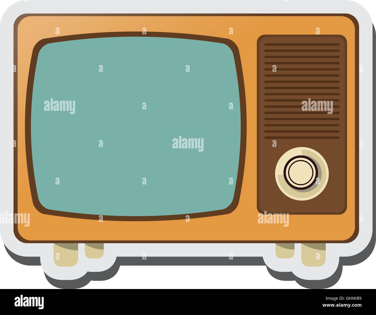 retro tv icon Stock Vector Image & Art - Alamy
