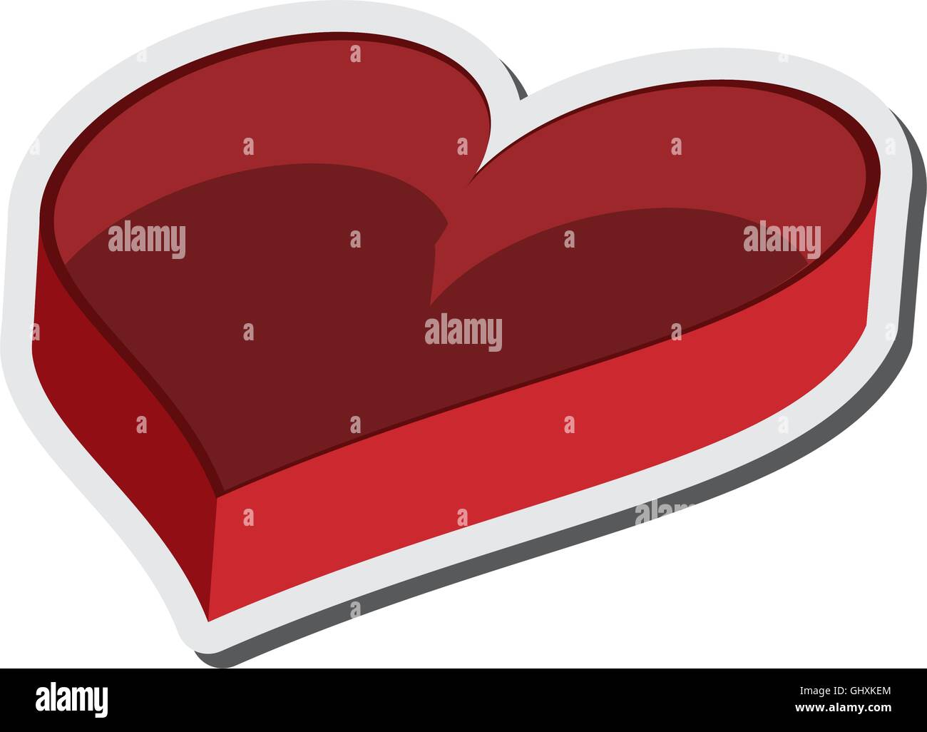 empty heart shaped box icon Stock Vector Image & Art - Alamy