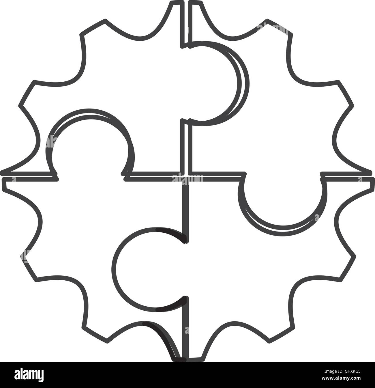 puzzle gears icon Stock Vector Image & Art - Alamy