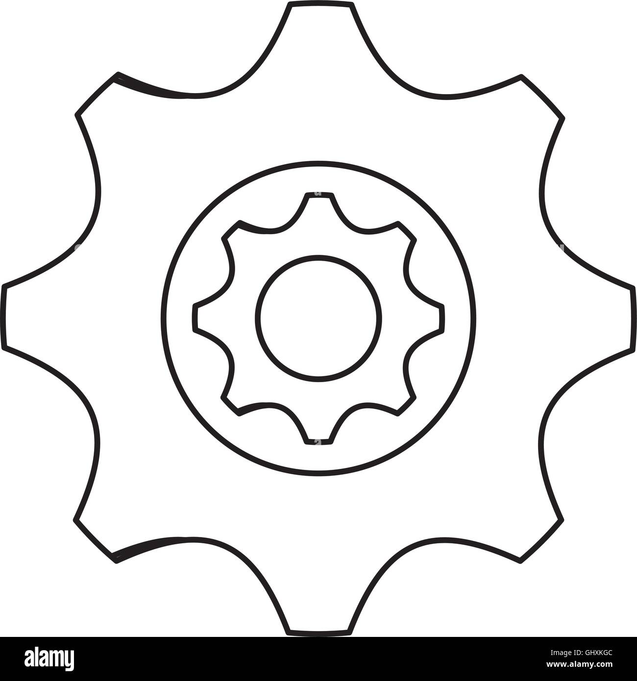 single gear icon Stock Vector Image & Art - Alamy
