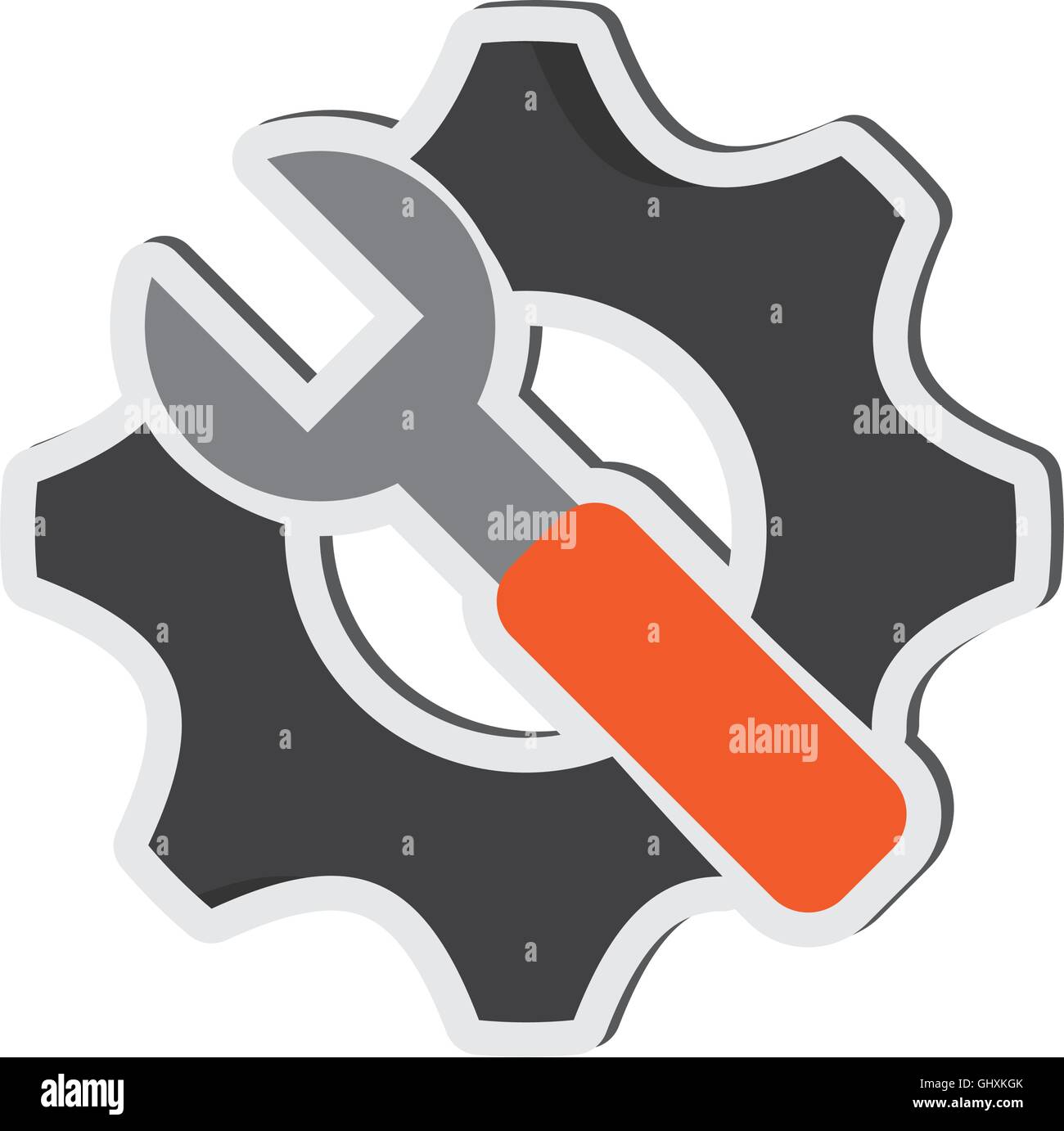 gear and wrench icon Stock Vector Image & Art - Alamy